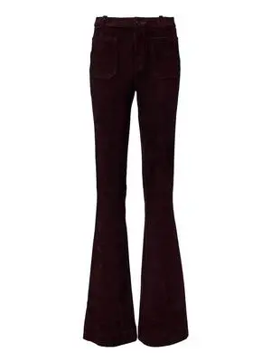 Stouls Laurent Suede Flared Pants - Brown