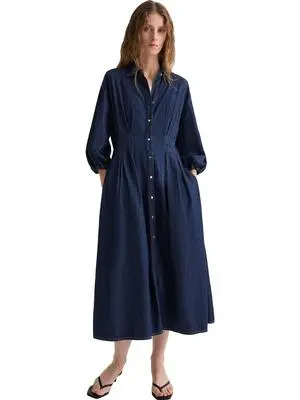 TWP Mason Denim Shirtdress - Indigo Resin