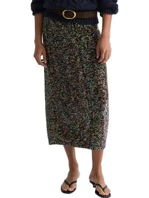 TWP Sylkie Sequin Midi Skirt - Dark Chocolate