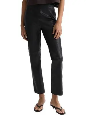 TWP Logan Stretch Leather Pant - Black