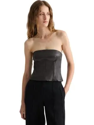 TWP Jillian Leather Bustier