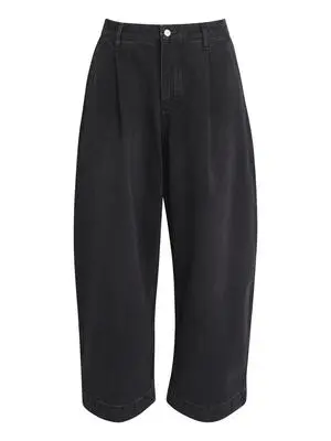 Studio Nicholson Denim Puch Wide-leg Trousers - Black