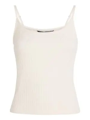 Veronica Beard Pointelle-knit Cami - Neutral