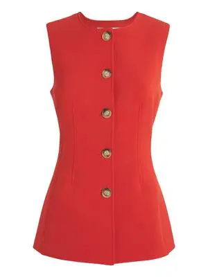 Veronica Beard Jessup Vest - Red