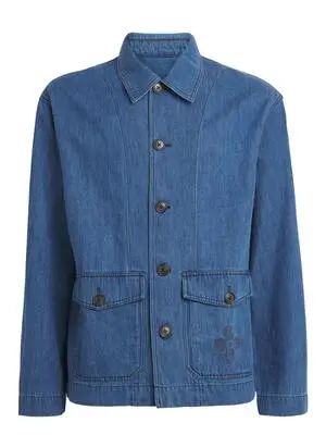 Commas Cotton-hemp Chore Denim Jacket - Blue