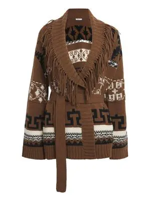 Simkhai Wool-cashmere Jacquard Elwood Cardigan - Beige