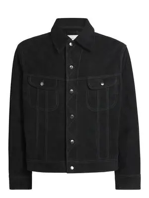 Studio Nicholson X Aaron Levine Suede Boston Trucker Jacket - Black