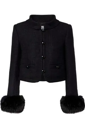SELF-PORTRAIT Boucle Jacket - Black