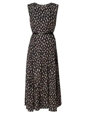 Velvet By Graham & Spencer Kaitlyn Beaded Cotton-blend Midi Dress - Blue