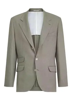 Brunello Cucinelli Hopsack Single-breasted Blazer - Green