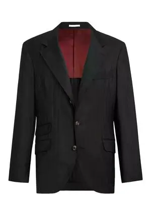 Brunello Cucinelli Striped Blazer - Black