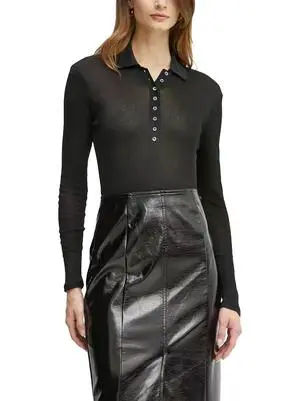 Pinko Long-sleeve Polo-collar Body - Black