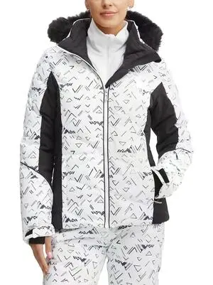 Rossignol Staci Geometric Faux-fur Ski Jacket - White