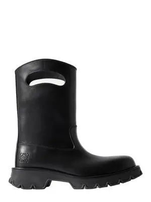 Loewe Bobby Leather Ankle Boots - Black