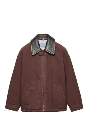 Prada Canvas Caban Jacket Garnet