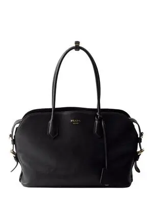 Prada Leather Tote Bag Black