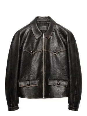 Prada Nappa Leather Jacket - Black