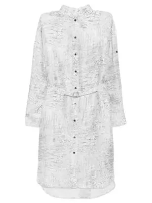 FERRAGAMO Belted Shirt Dress - White
