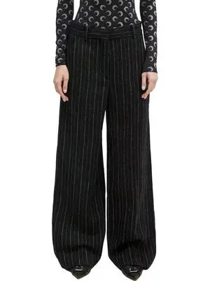 Kenzo Pinstripe Palazzo Pants - Black