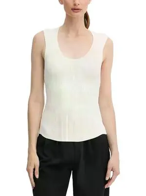 TWINSET Sleeveless Ribbed Tank Top - Neutrals