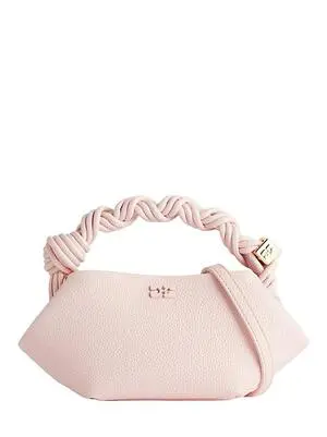 GANNI Grained-leather Top-handle Bag - Chalk Pink
