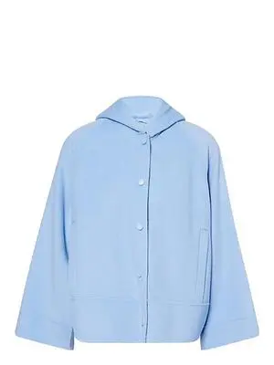 Max Mara Brushed Wool-blend Jacket - Light Blue