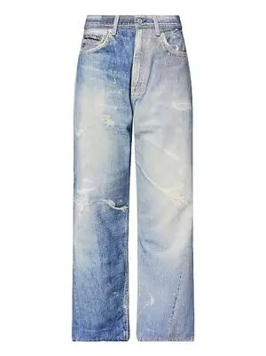 Our Legacy Third Cut Faded-wash Denim Jeans - Digital Denim Print