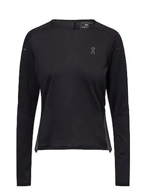 On Performance Long-sleeve Stretch-woven Top - Black/eclipse