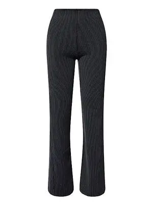 On Ribbed Stretch-woven Trousers - Black