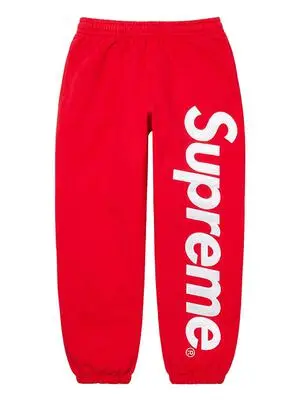 Supreme Satin Appliqué Sweatpant - Red
