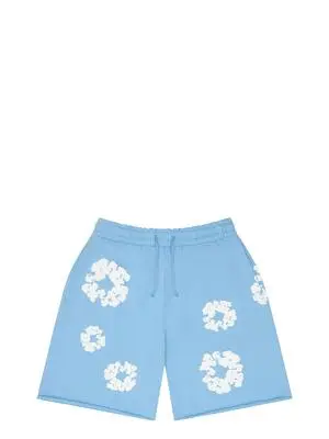 DENIM TEARS Cotton Wreath Sweatshorts - Blue