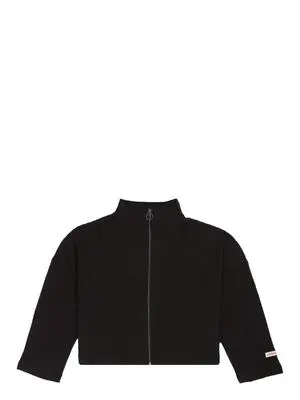 JUNGLES Zip Up Boxy Knit - Black