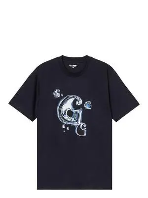 Carhartt Work In Progress Solar Chrome C-logo T-shirt - Blue