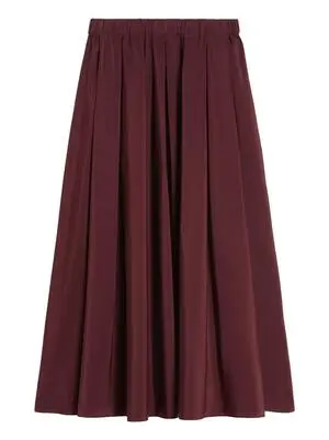 Max Mara Long Taffeta A-line Skirt - Bordeaux