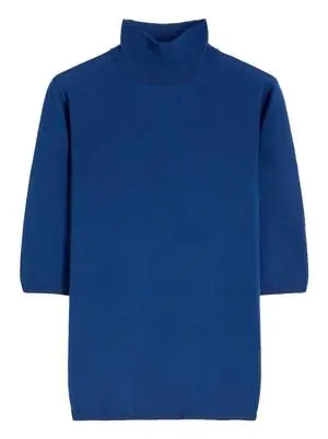 Max Mara Wool Polo-neck Sweater - China Blue