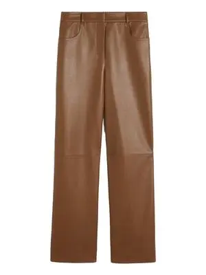 Max Mara Coated Fabric Trousers - Tobacco