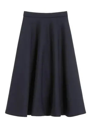 Max Mara Full Tech Wool Skirt - Ultramarine