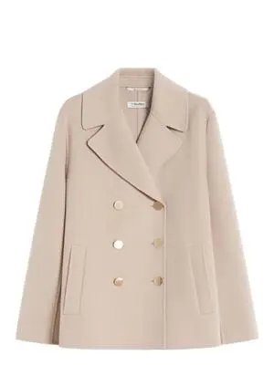Max Mara Wool Broadcloth Jacket - Beige Pink