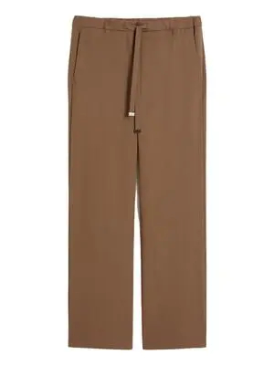 Max Mara Wool Gabardine Trousers - Camel