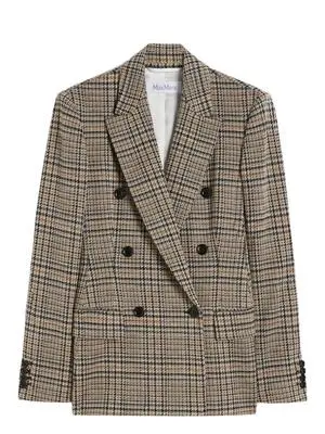 Max Mara Jacquard Jersey Blazer - Black Grey