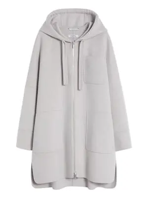 Max Mara Double-faced Wool Hooded Mid-length Coat - Beige