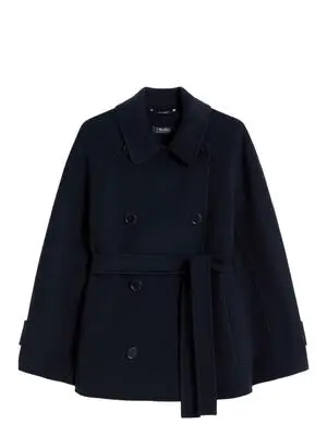 Max Mara Double-breasted Pure Wool Coat - Midnightblue
