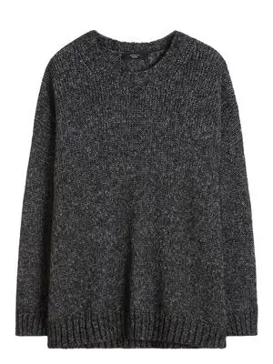 Max Mara Oversized Mohair And Lurex Sweater - Dark Grey
