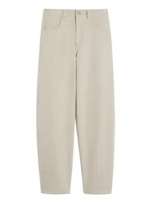Max Mara Stretch Bull Denim Trousers - Natural