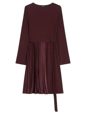 Max Mara Milano-knit Jersey Dress - Bordeaux