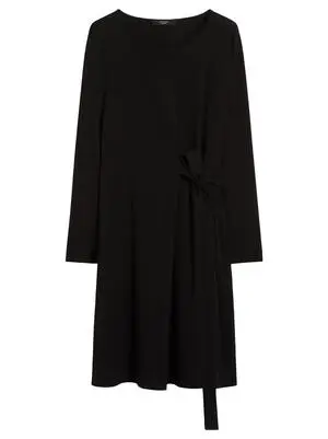 Max Mara Crepe Jersey Mini Dress - Black