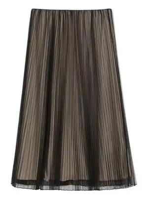 Max Mara Plissé-pleated Tulle Skirt - Black