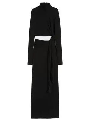 Max Mara Jersey Dress With Knot Detail - Black