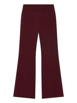 Stella McCartney Compact Knit Flared Pants - Bordeaux