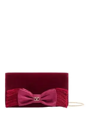 Valentino Garavani Mini Vlogo Signature Bow Shoulder Bag - Red